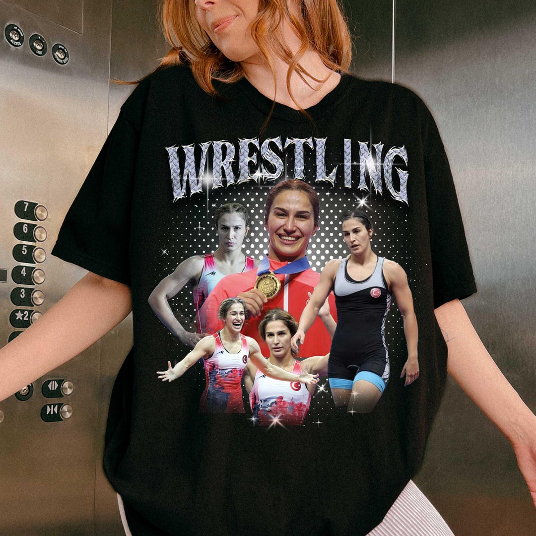 Wrestling Photo Shirt Vintage Bootleg Style Senior Athlete Collage ...