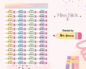 Teacher Checked by Stamps - Etsy