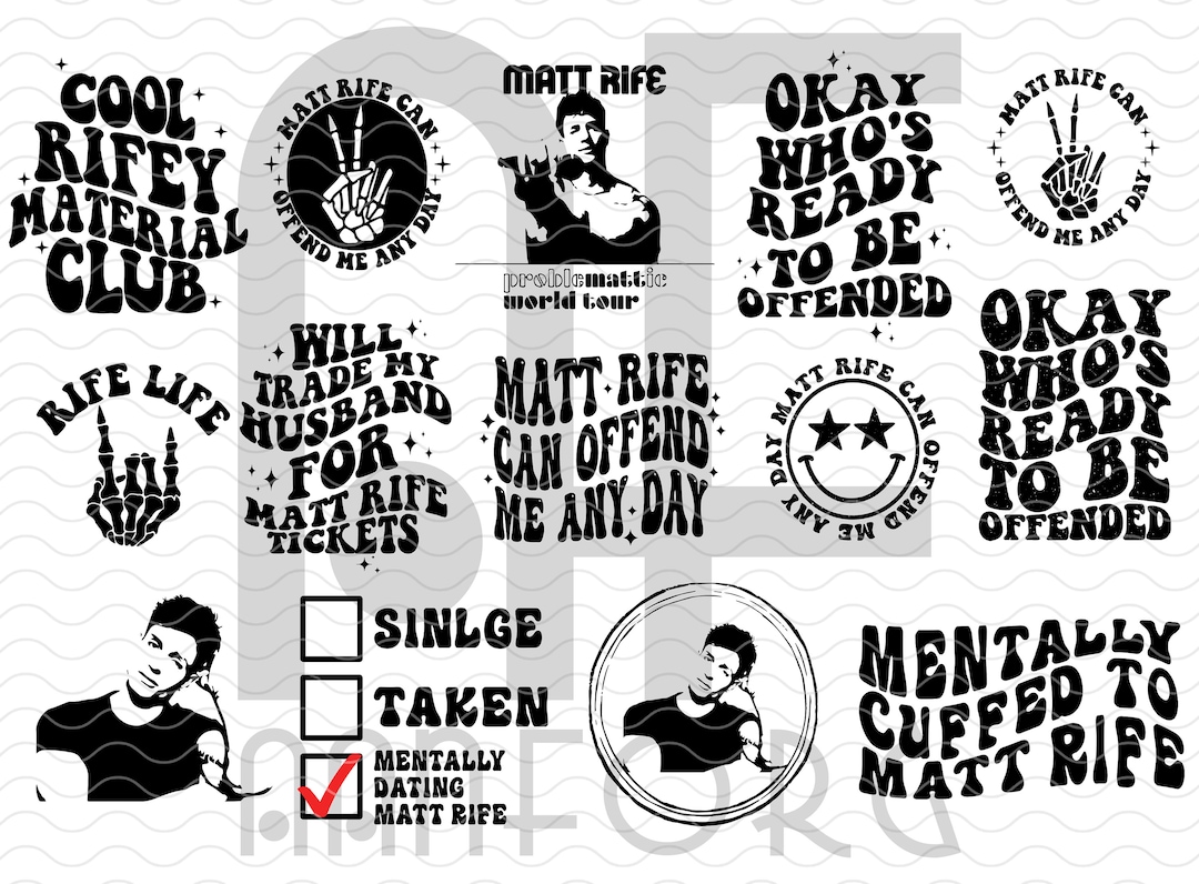 Matt Rife PNG Bundle Cute Matt Rife Quote Funny Sublimation - Etsy