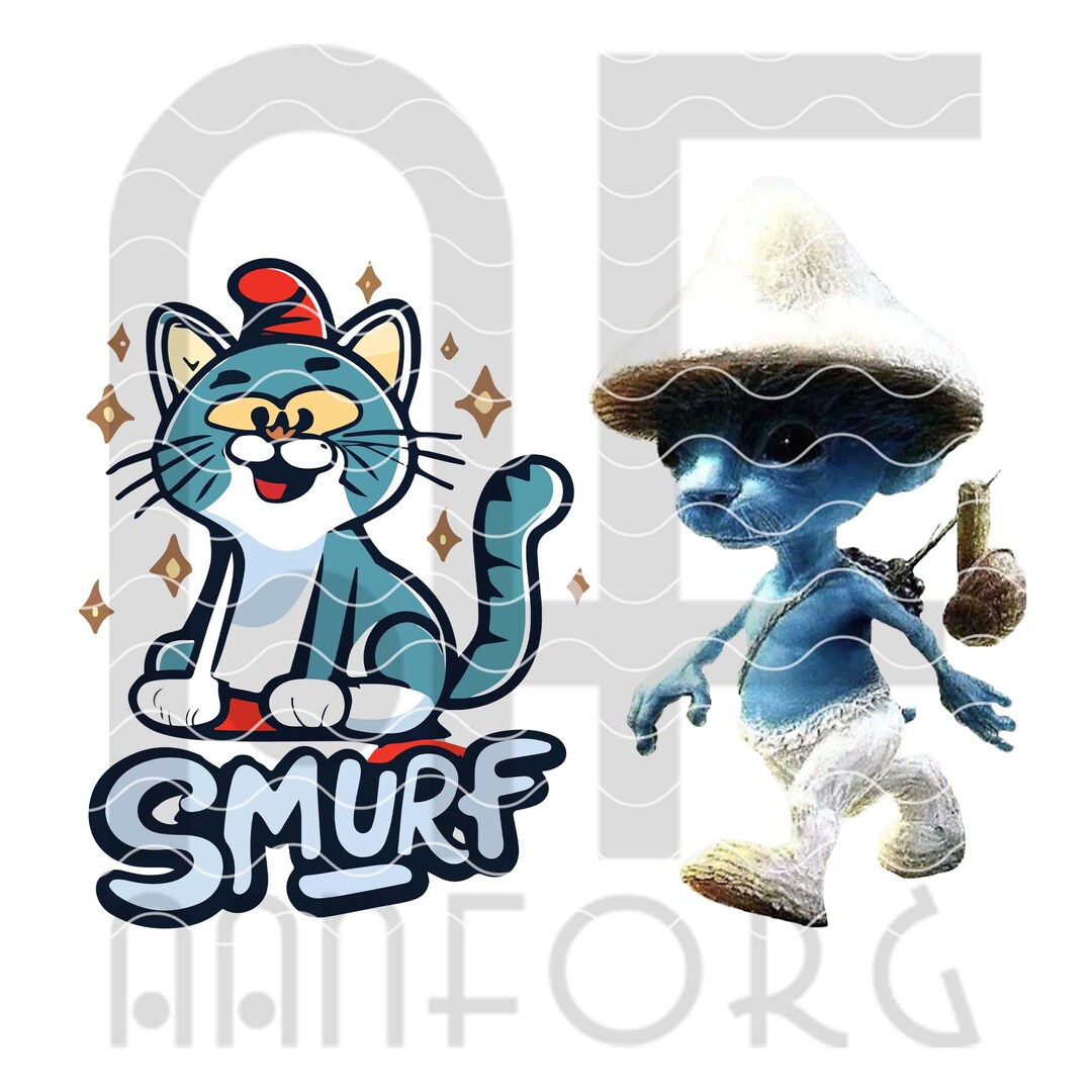 Smurf Cat PNG Bundle Realistic Cat Cute Smurfs PNG Clipart - Etsy