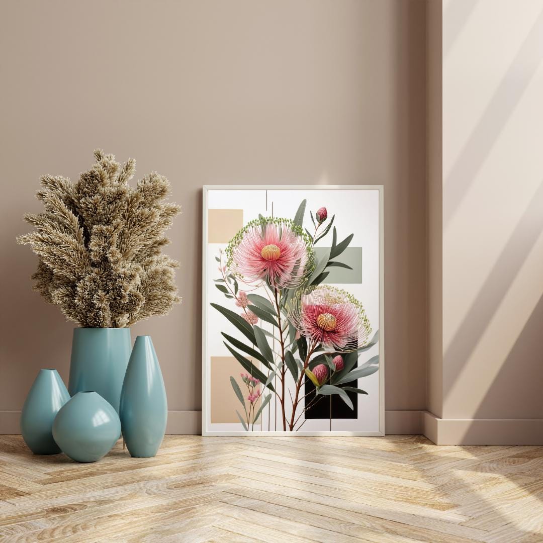Australian Native Flower Wall Art Print - Digital Floral Botanical Art ...
