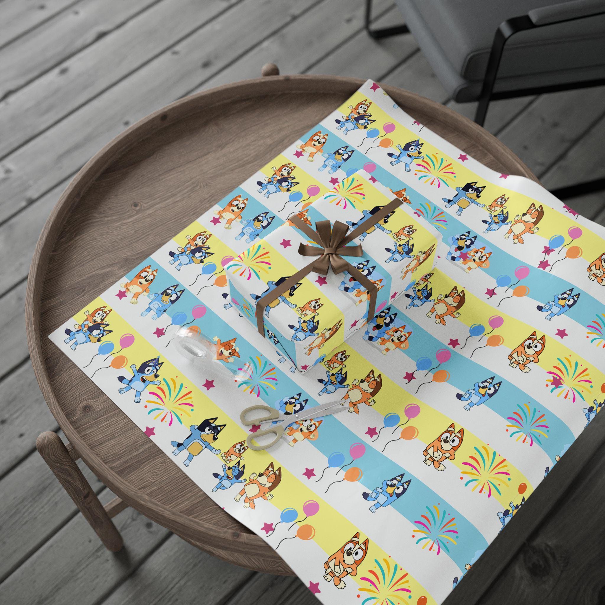Bluey Wrapping Paper Birthday, Bluey Birthday, Bluey and Bingo, Bluey ...