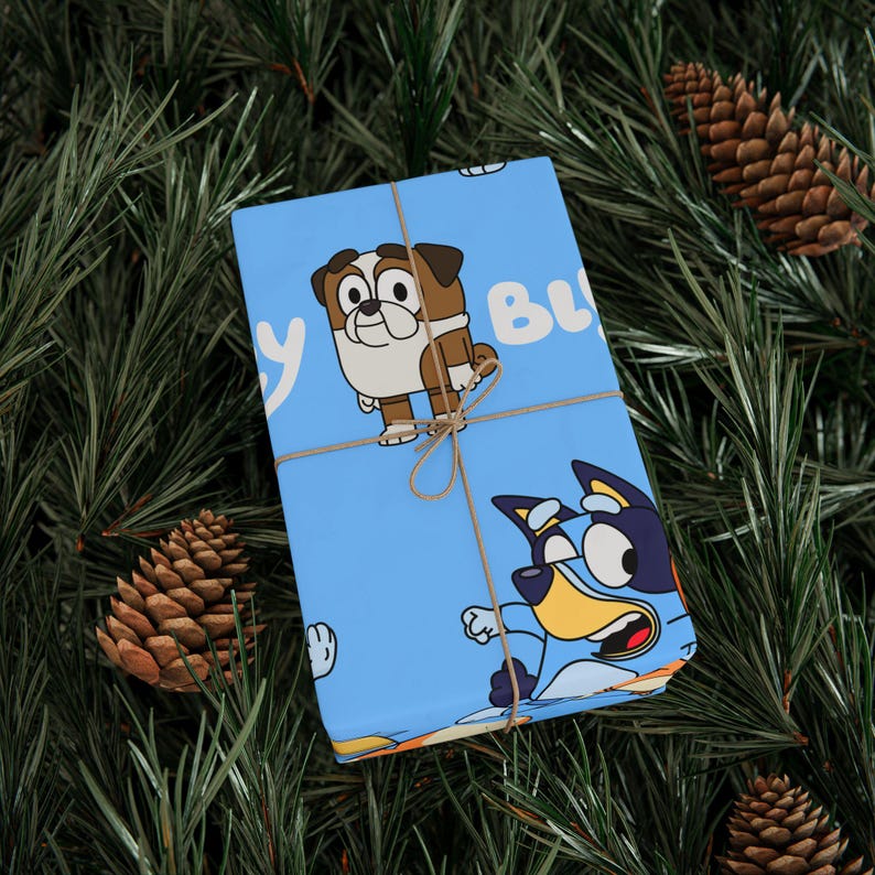 Bluey Wrapping Paper, Bluey Birthday, Bluey Favors, Bluey Decor, Bluey ...