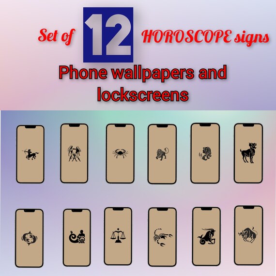 Iphone Horoscope Signs Lockscreens Phone Wallpaper Phone - Etsy