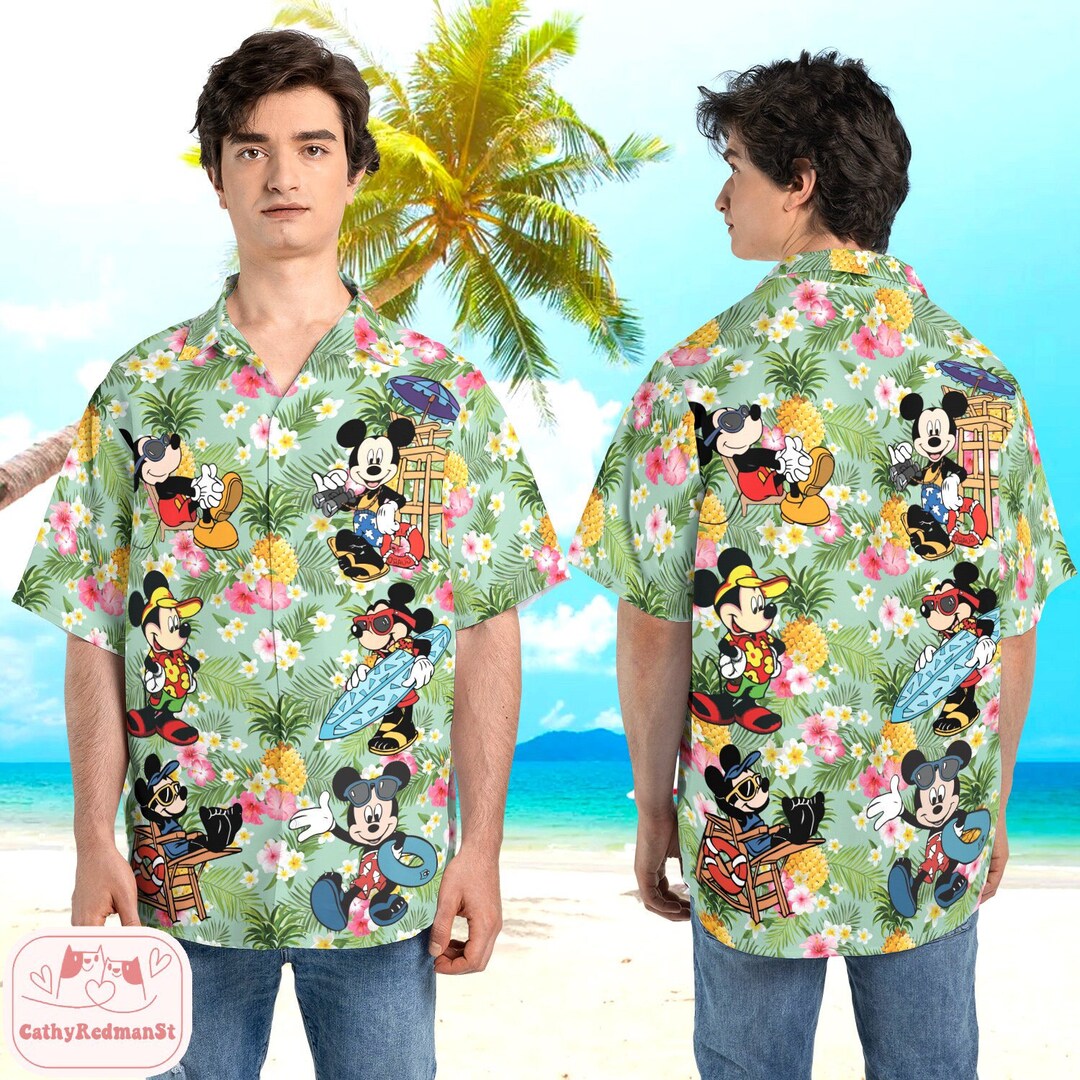 Mickey Hawaii Shirt Mickey Aloha Shirt Disney Hawaiian - Etsy