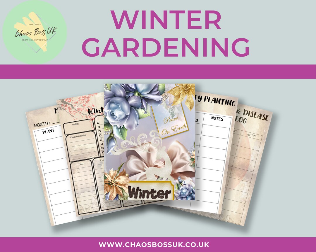 Winter Gardening Planner Printable Garden Planner mini Pack Plant Care ...