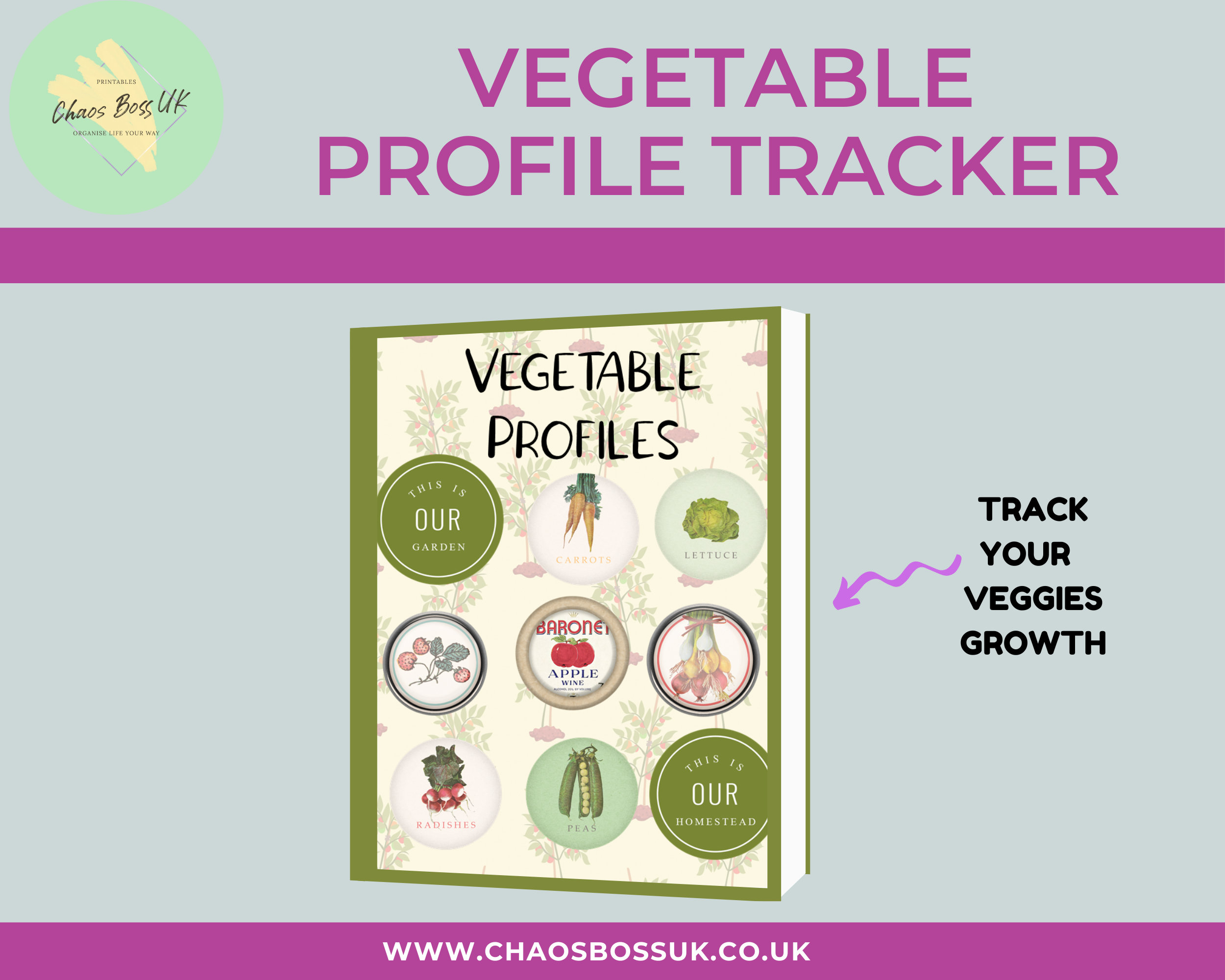 Vegetable Profiles & Growth Tracker Printable Garden Planner mini Pack ...