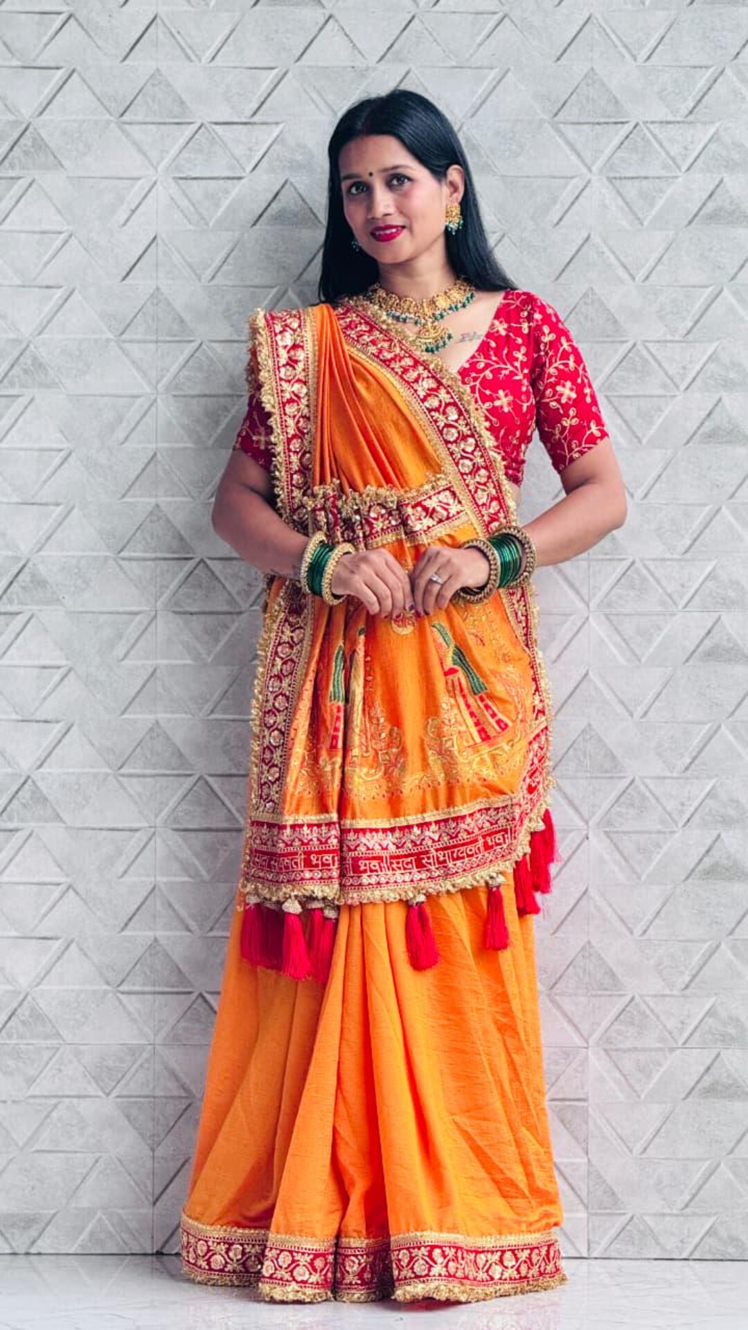 Gharchola Panetar Simmer Silk Saree Embroidery and Diamond Work With ...