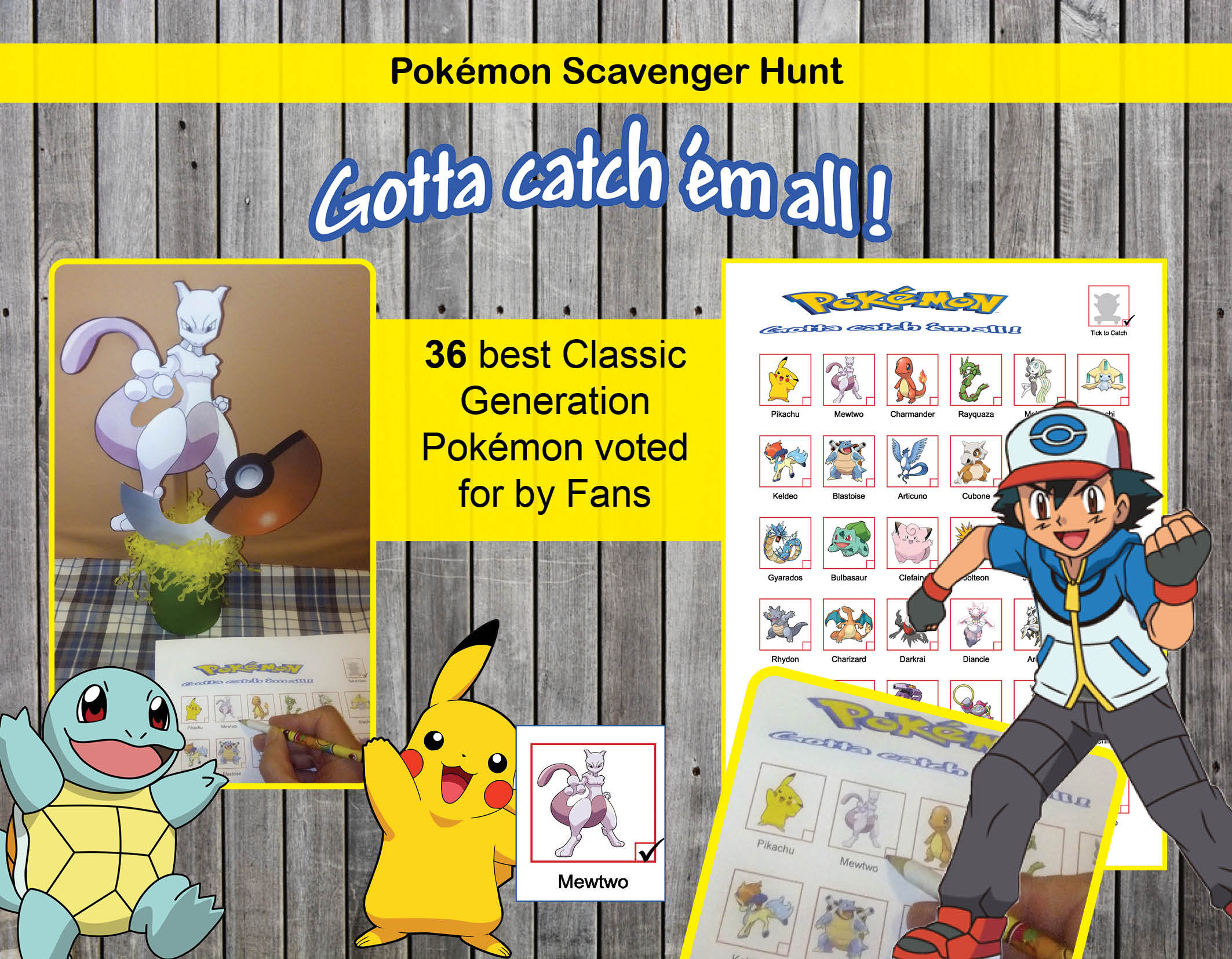 Pokemon Hunting Game Printable Scavenger Hunt Instant - Etsy