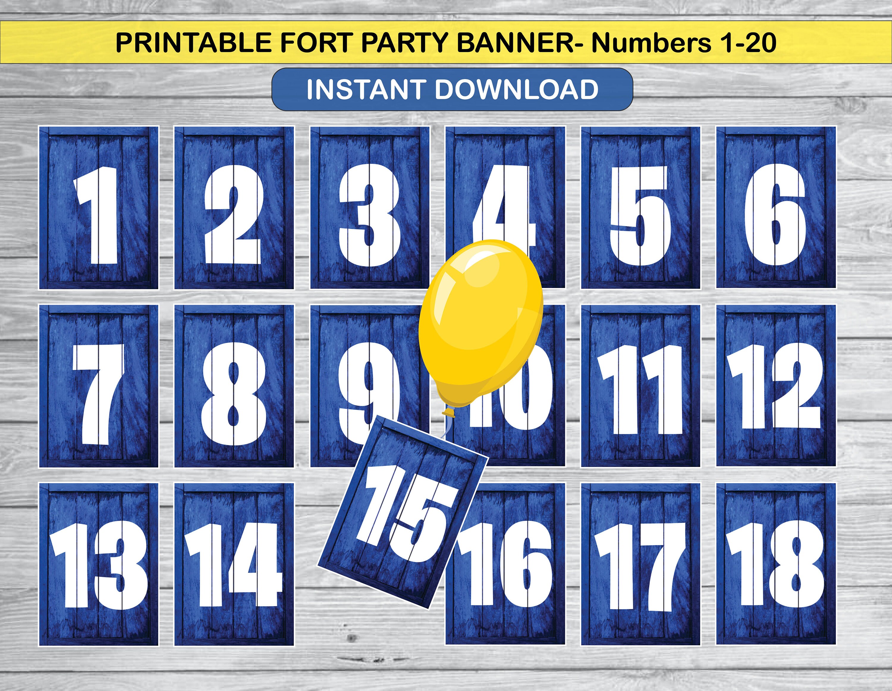Fort Gamer Banner Blue Drop Box Crate Loot Party Favor. - Etsy