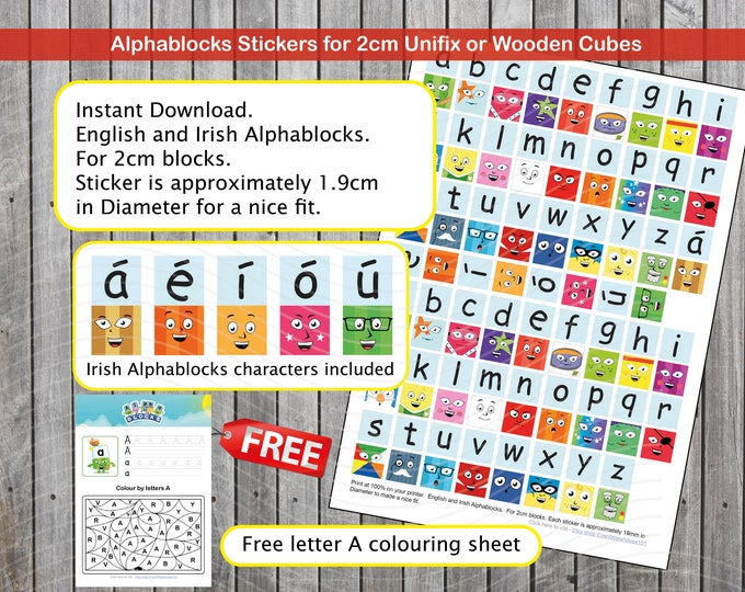 Alphablocks A - Z, Uppercase and Lowercase, Waterproof, Scratch and UV ...