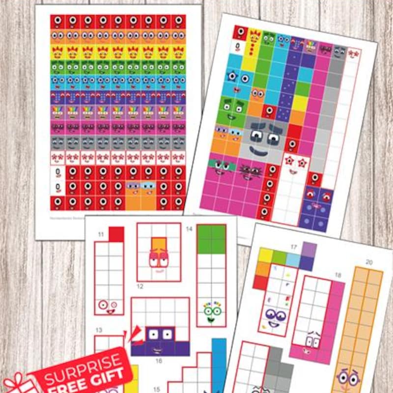 Numberblocks Stickers 1 100 - Etsy