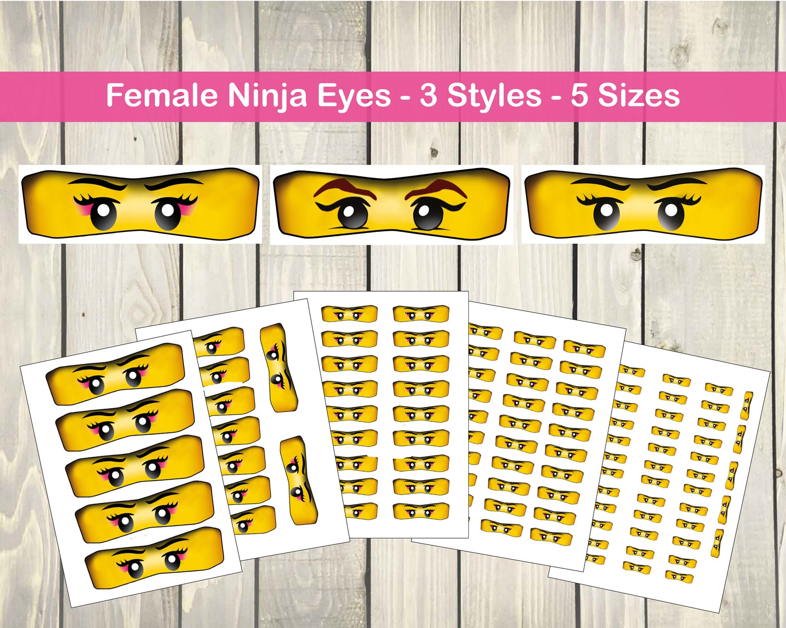 Ninja Eyes. More Than 8 Styles. Male and Female Eyes. INSTANT DOWNLOAD ...