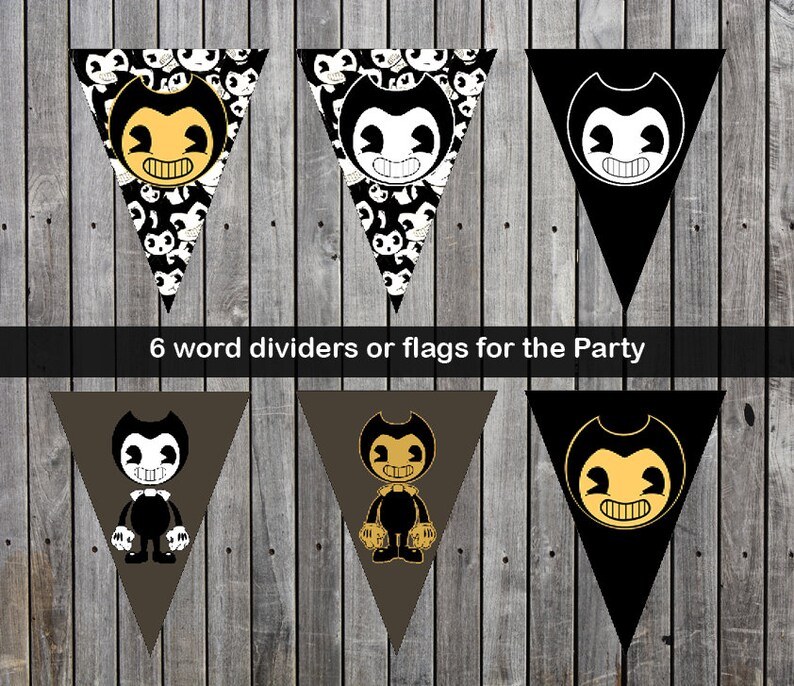 Bendy and the Ink Machine Birthday Banner. Triangle Design - Etsy