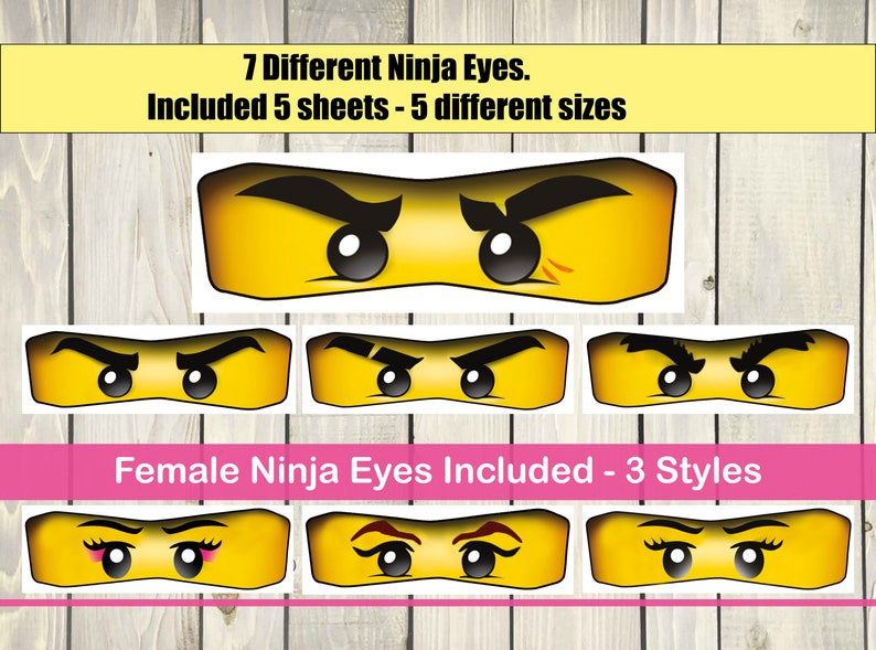 Ninja Eyes. More Than 8 Styles. Male and Female Eyes. INSTANT DOWNLOAD ...