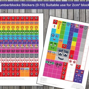 Numberblocks Faces 0-10 - for 2cm Blocks, Download These A4 Stickers to ...