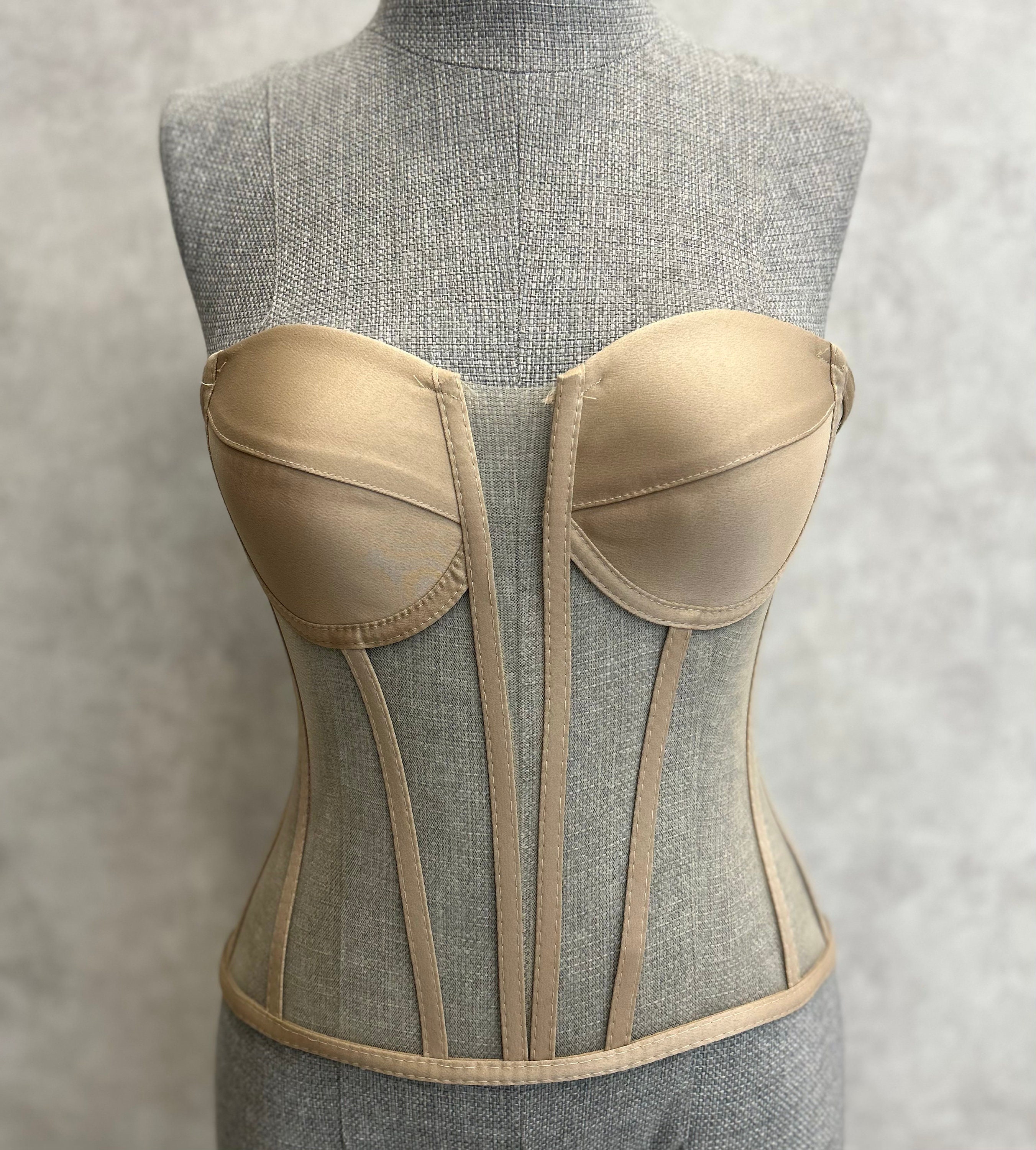 Beige Corset ,transparent Corset, Bridal Bustier Corset, Corset Bustier ...