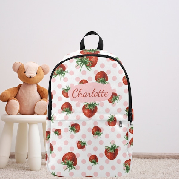 Strawberry Backpack for Girls - Etsy
