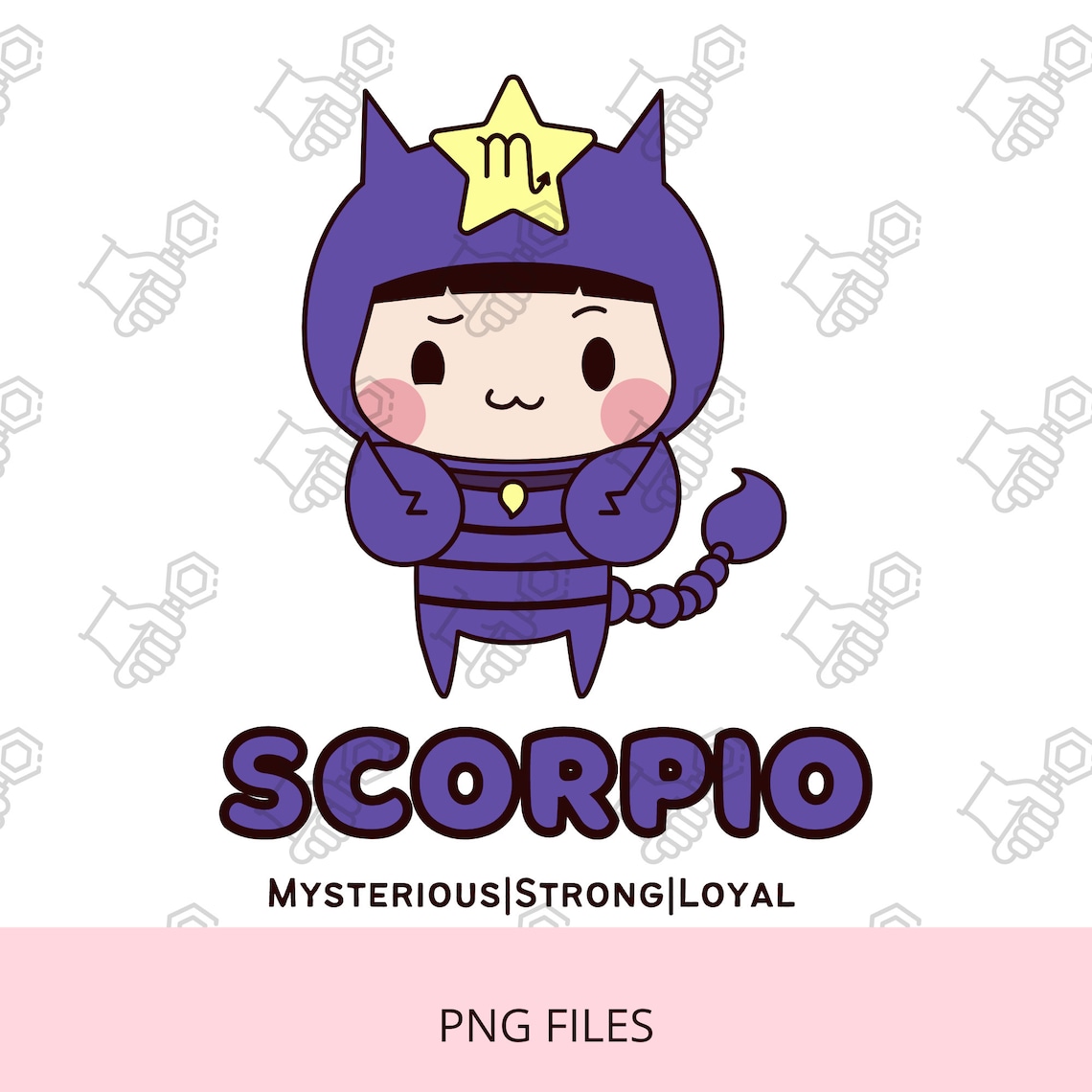 Cute Scorpio PNG File-scorpio Cartoon Digital Download-kawaii - Etsy