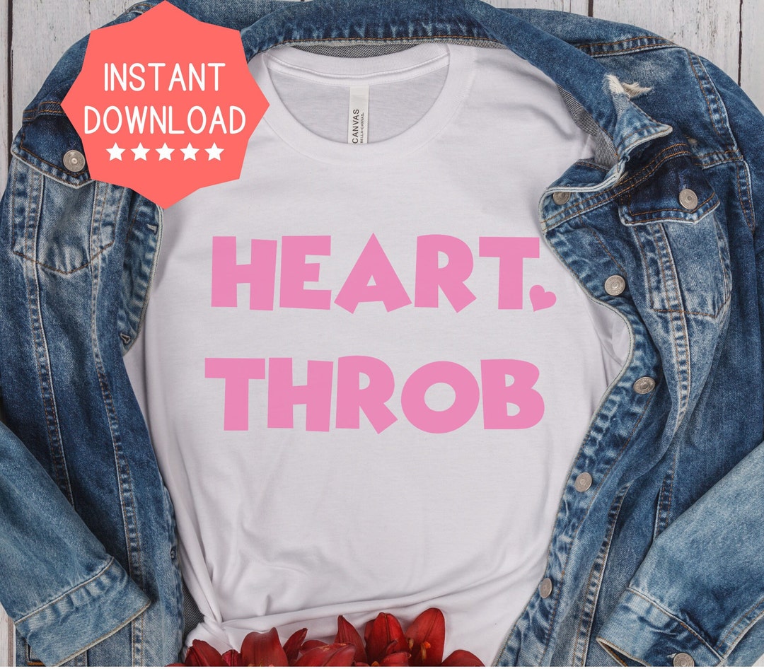 Heart Throb Png-pink Heart Throb Shirt Svg-valentines Day Clipart ...