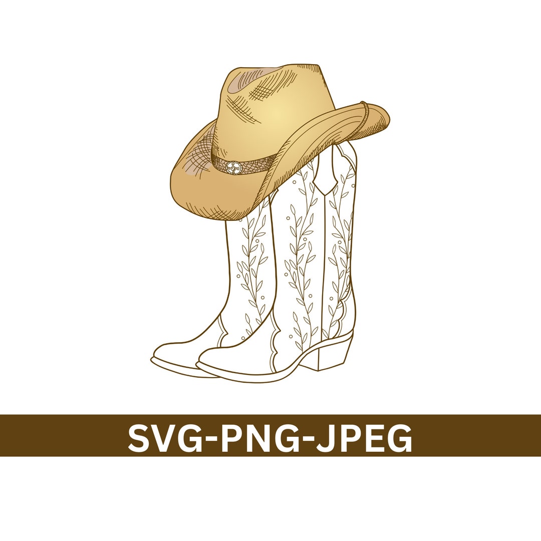 Cowboy Boots SVG western Svg-cowboy Hat Svg-cowboy Svg-outback Svg ...