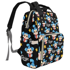 Personalised the Labyrinth Worm Diaper Bag-black Custom Name Kids ...