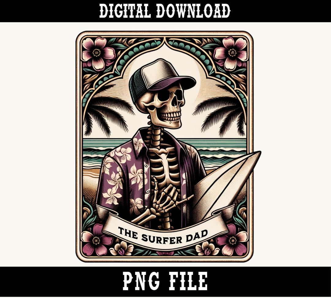 Tarot Card Png-surfer Dad Tarot Png-fathers Day Shirt Design-funny ...