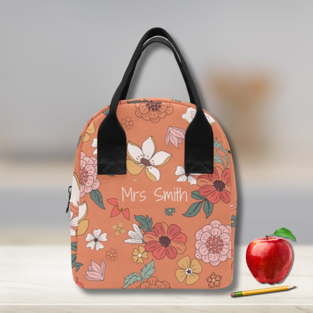 Personalised Boho Insulated Lunch Bag Gift for Teacher-lunch Bag With ...