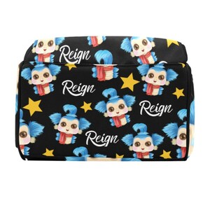 Personalised the Labyrinth Worm Diaper Bag-black Custom Name Kids ...
