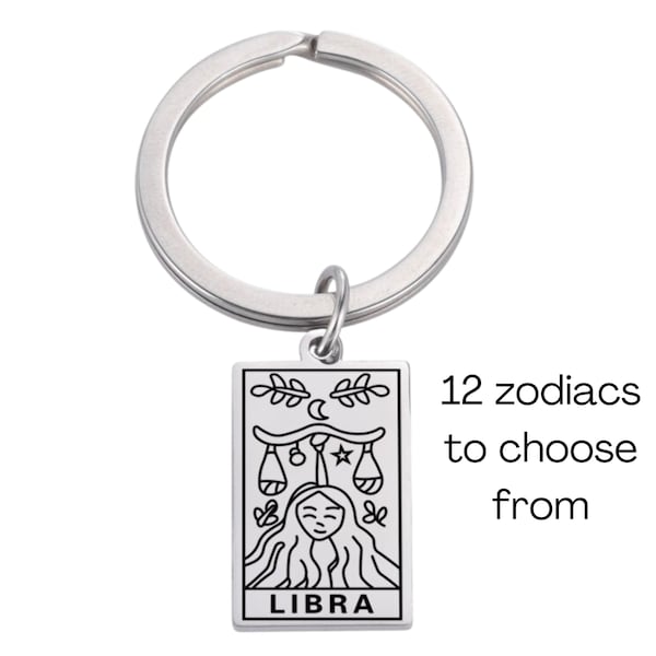 Libra Keychain - Etsy