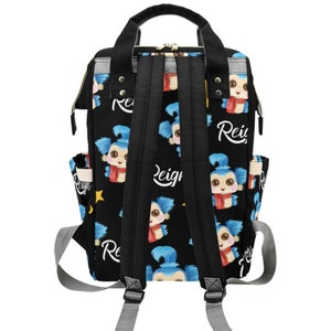 Personalised the Labyrinth Worm Diaper Bag-black Custom Name Kids ...