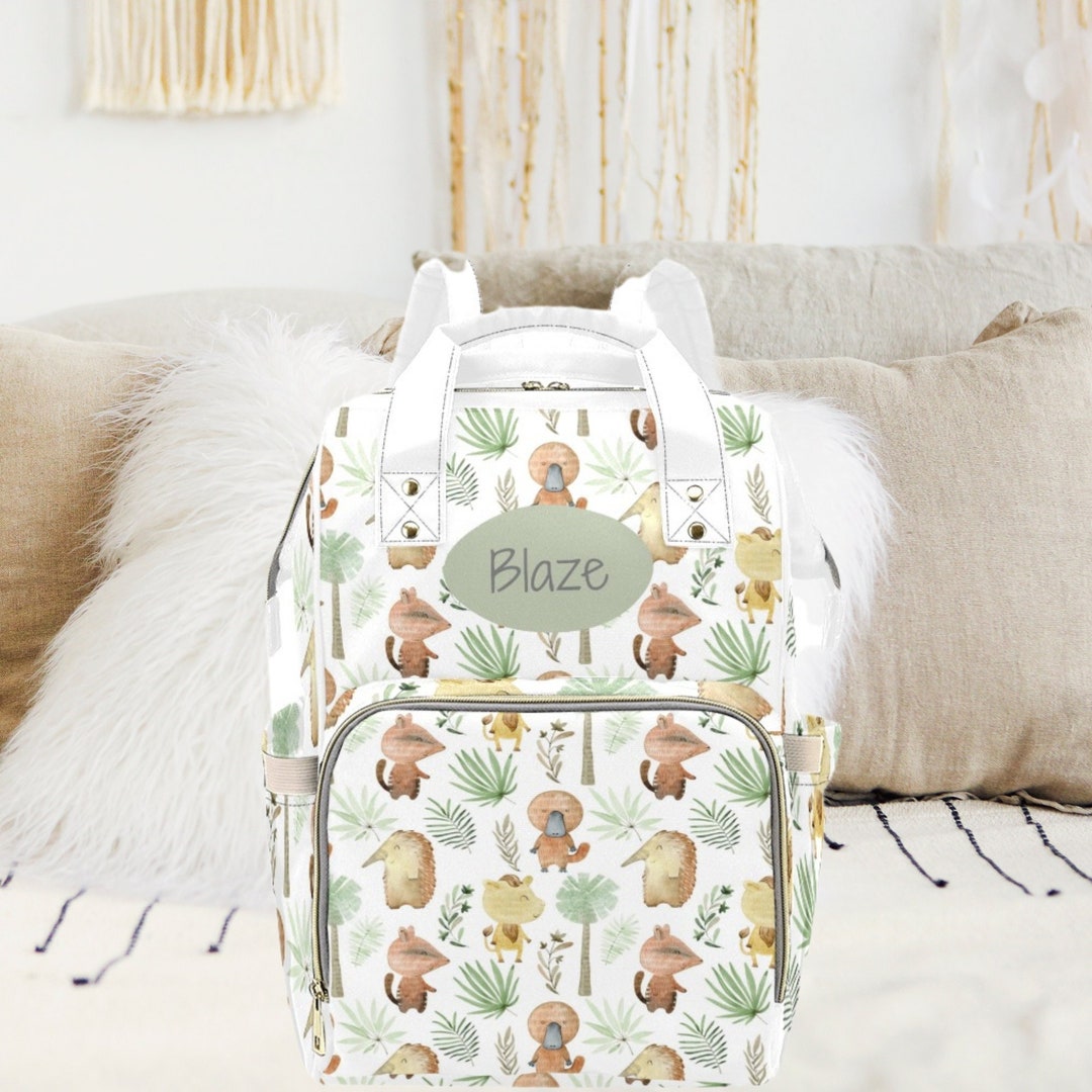 Personalised Aussie Nappy Bag-custom Australian Animal Baby Bag-unisex ...