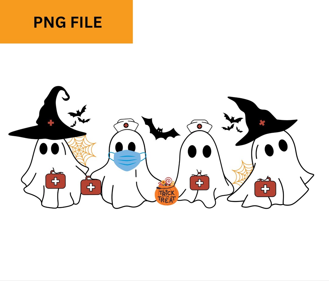 Ghost Doctors Png doctor Shirt Sublimation-nurse Fall Digital Download ...