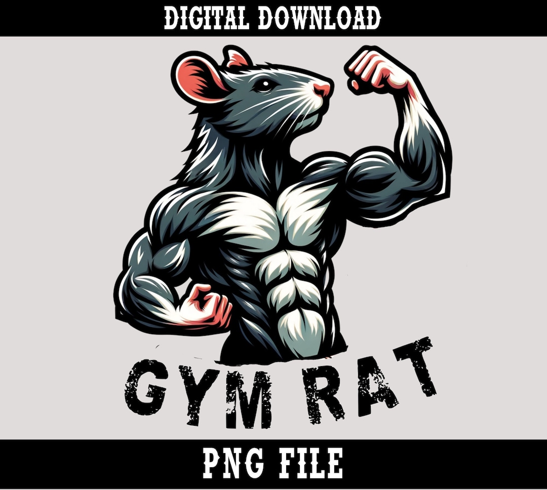 Gym Rat Png Design-gym Rat Shirt Sublimation-fitness Png-gift for ...