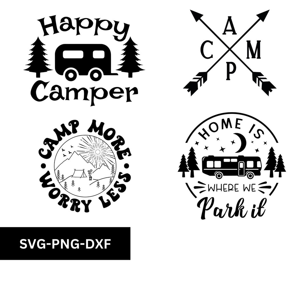 Camping Svg Bundle-adventure Svg-cut File for Cricut-camping Clipart ...