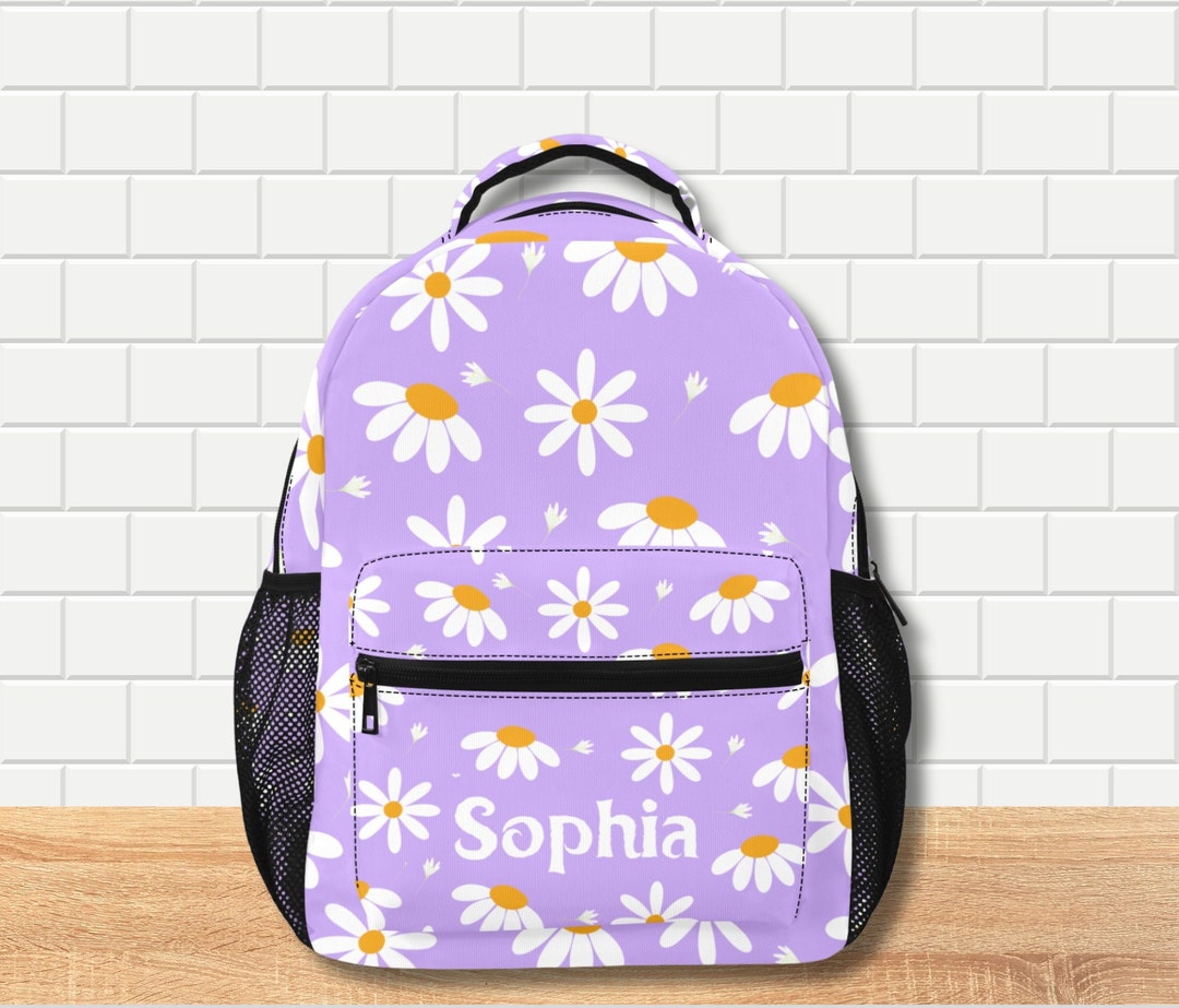 Personalised Daisy Backpack-girl's School Backpack-children's Custom ...