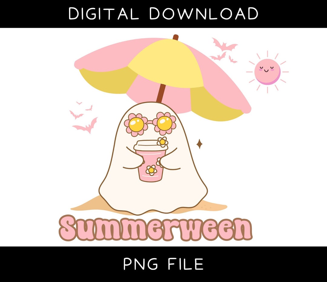 Summerween Ghost Png Design-spooky Season Svg-spooky Summer Png ...