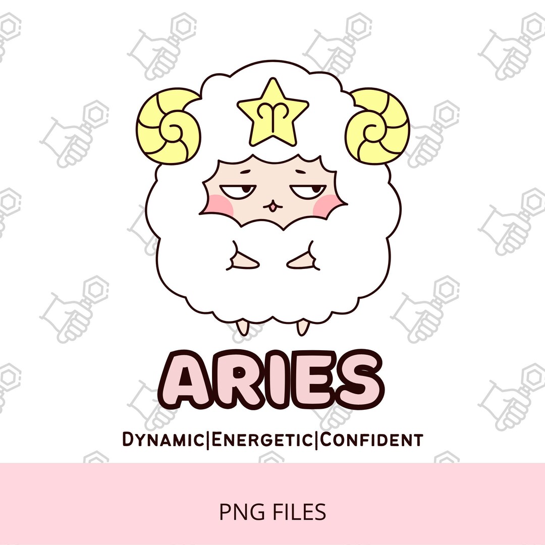 Kawaii Zodiac Aries PNG File-star Sign Digital Files-kawaii Designs - Etsy