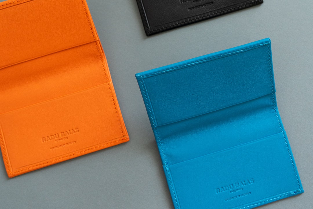 Personalized Mini Wallet Made of Nappa Leather in Various Colors - Etsy