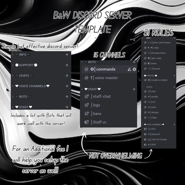 Black and White Discord Banners - Etsy