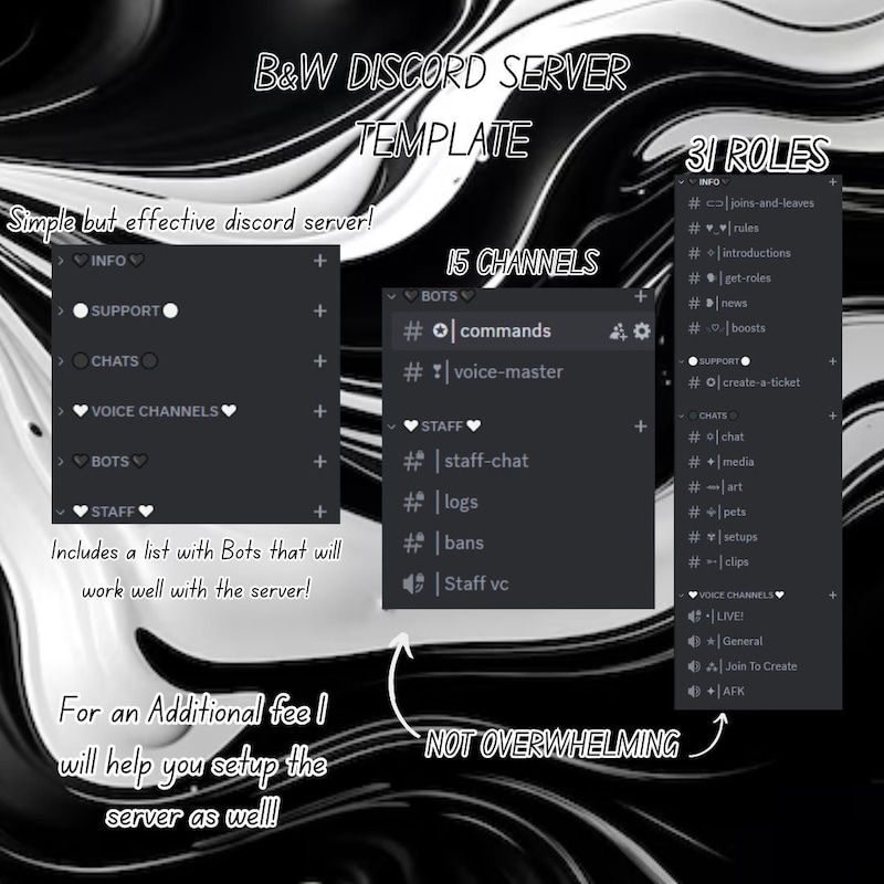 Black and White Discord Banners - Etsy
