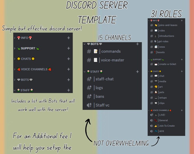 Cottagecore Themed Discord Server Template for Studying, Twitch ...