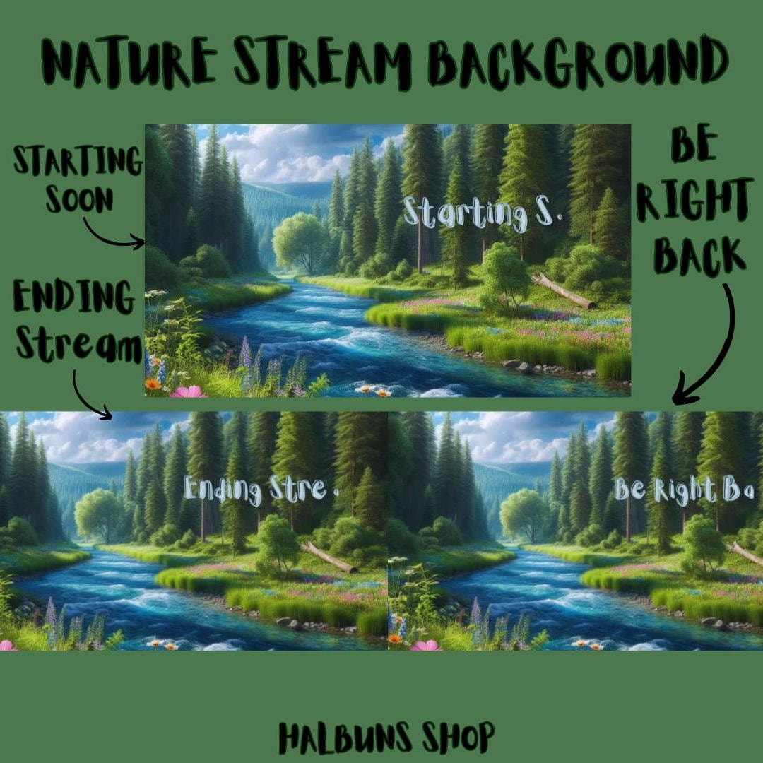 Nature Stream Background! (starting Soon, BRB, Ending Stream) - Etsy