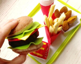 Felt Fast Food - Etsy