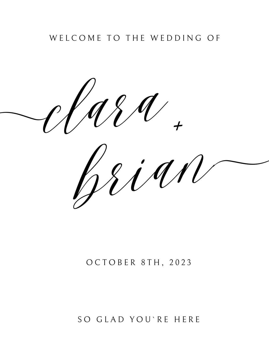 Bohemian Wedding Welcome Sign Template, Modern Wedding Sign, Minimalist ...