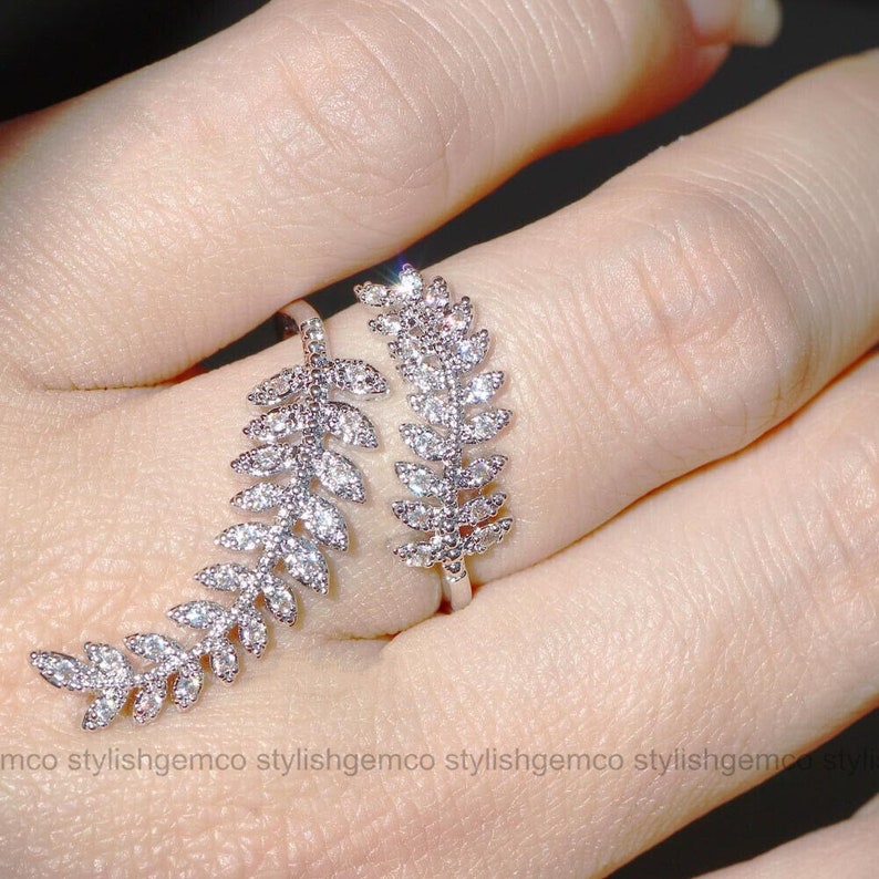 Engagement Ring Finger Wrap Ring Bridal Wedding Ring Open - Etsy