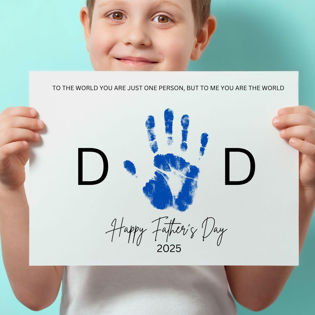 Father's Day Handprint Printable, DIY Craft Gift for Dad, Gift for Dad ...