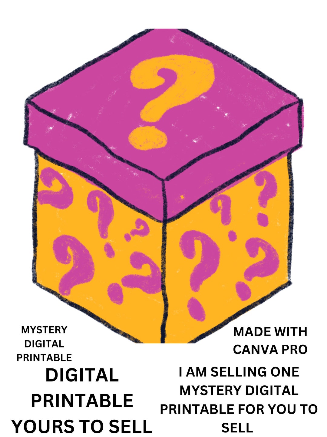 Digital Printable Mystery Box Printables That You Can Sell the - Etsy