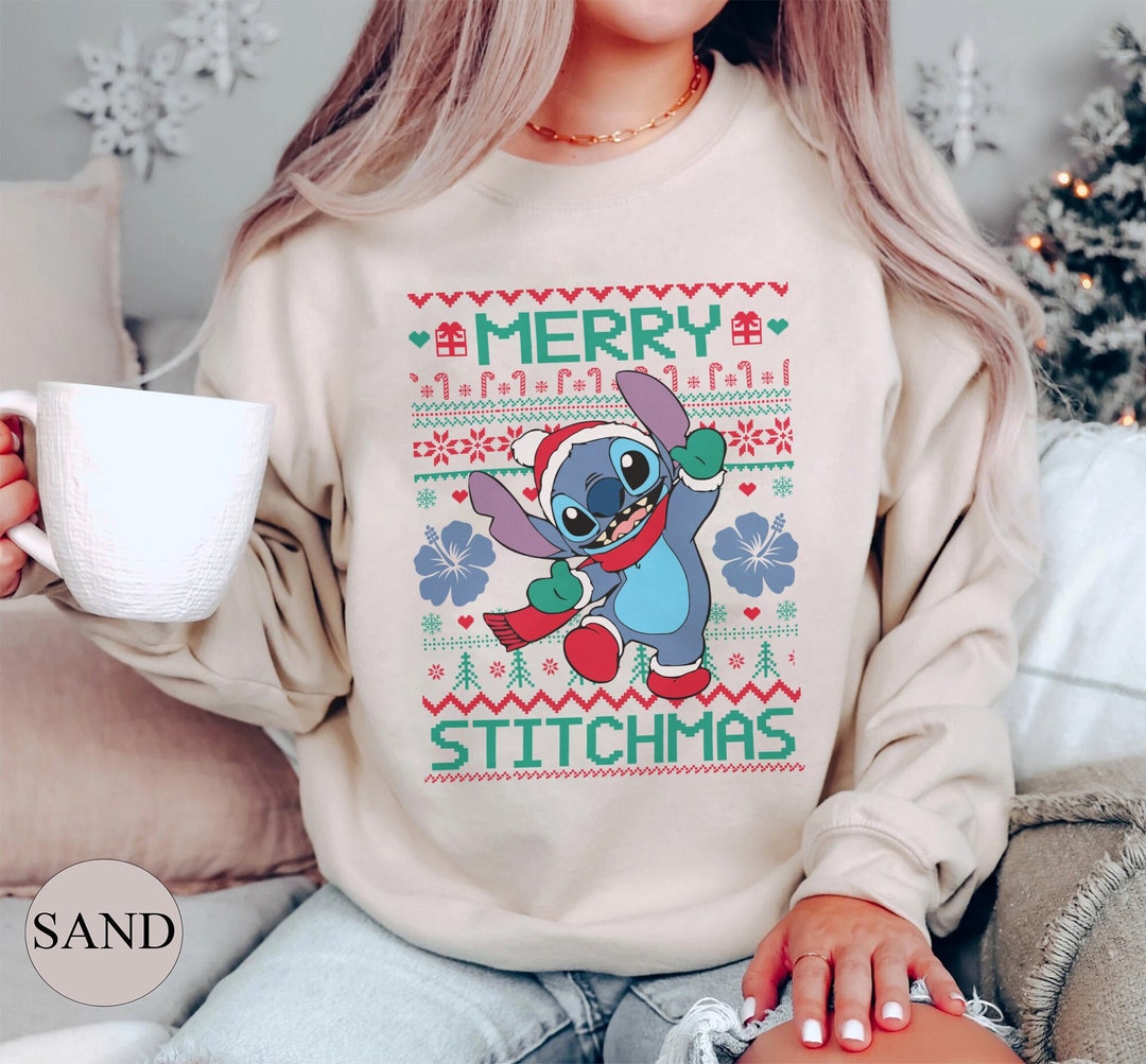 Merry Stitchmas Sweatshirt Disney Christmas Shirts Funny - Etsy