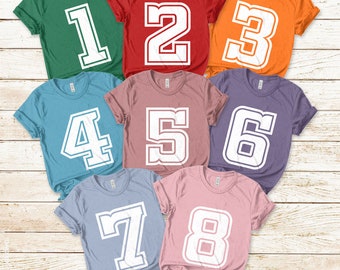 Birthday Number Shirt - Etsy